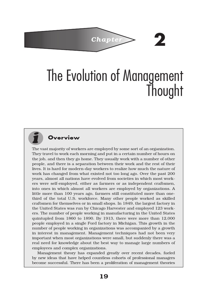 Chapter 2 - The Evolution of Management Thought | PDF | System | Systems Theory