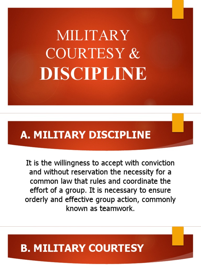 Military Courtesy and Discipline | PDF | International Security ...