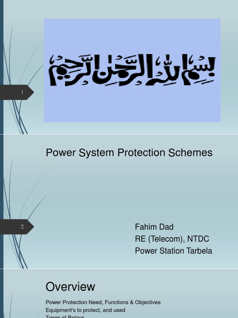 Power System Protection Schemes Overview | PDF | Relay | Electric Power ...