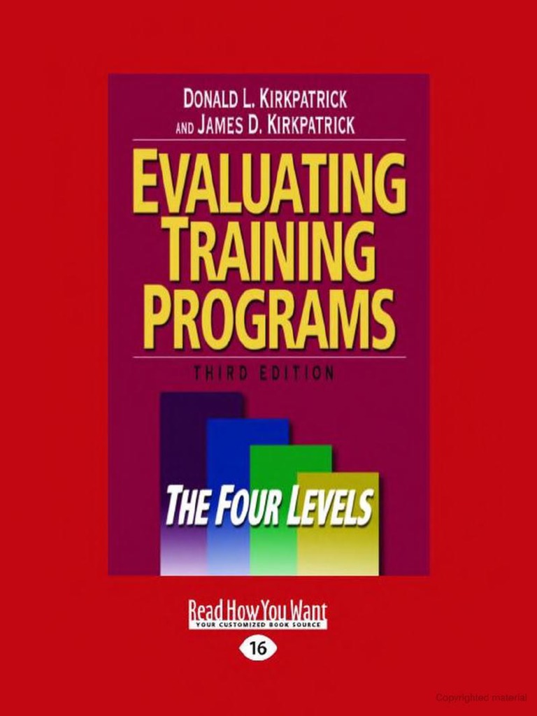 Evaluating Training Programs | PDF