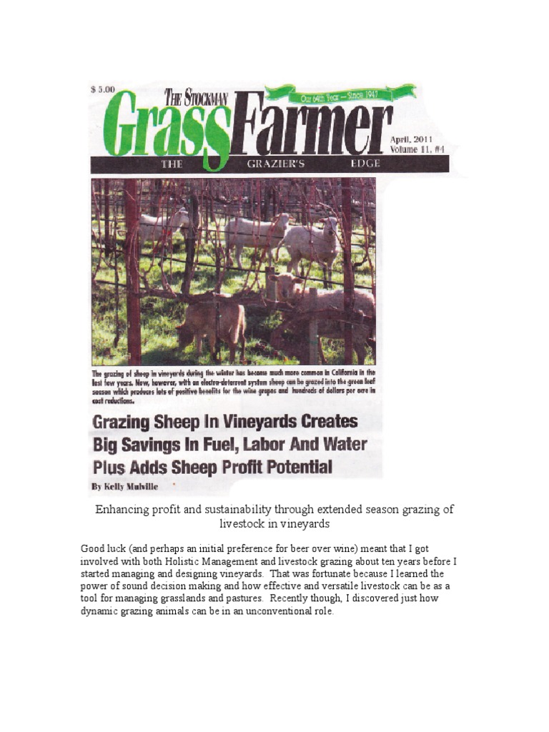 Grass Farmer | PDF | Vineyard | Viticulture