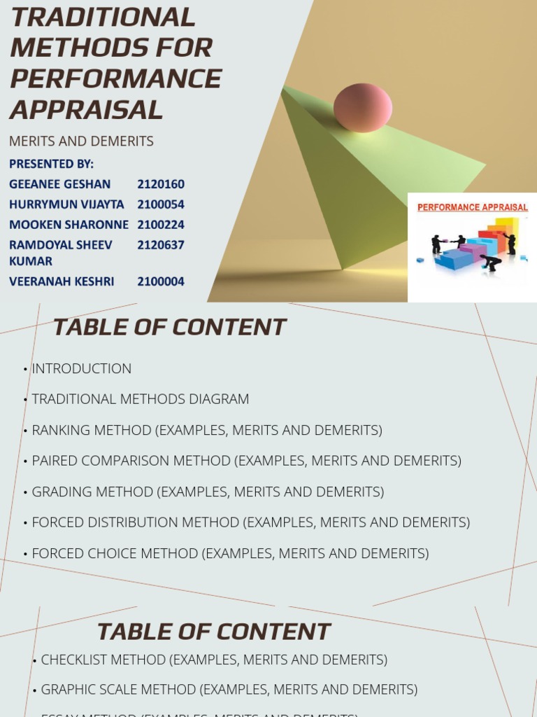 Traditional Performance Appraisal Methods | PDF | Performance Appraisal ...