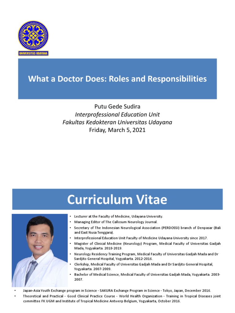 What A Doctor Does Roles | PDF | Medicine | Physician