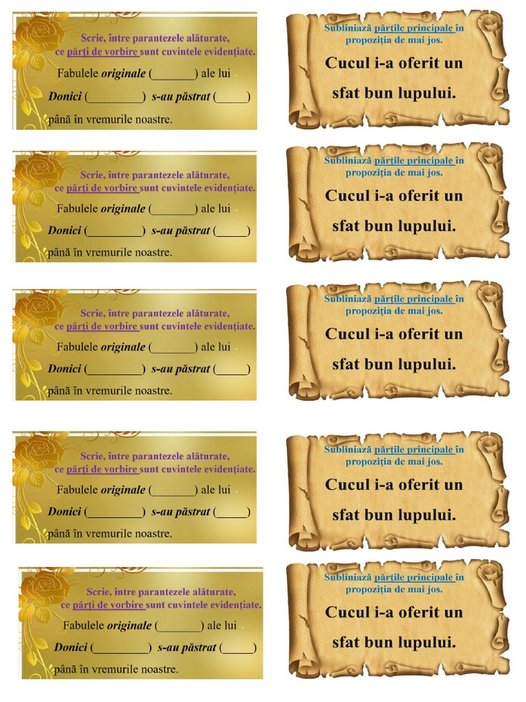 Fisa de Lucru Lupul Si Cucul | PDF