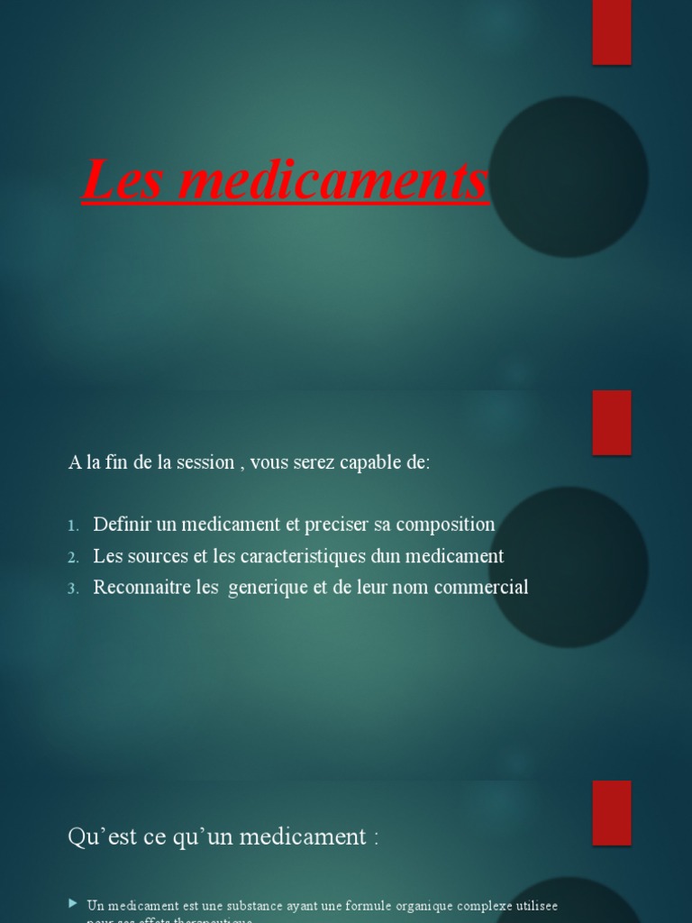 Composition et définition d'un médicament | PDF | Bien-être