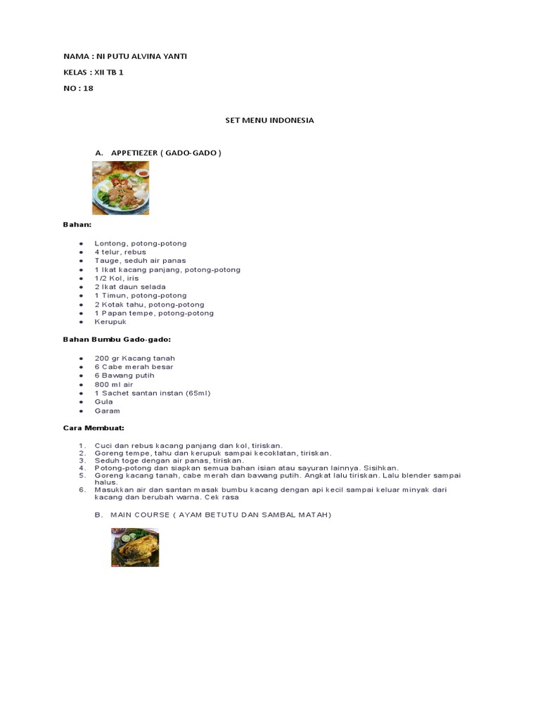 Set Menu | PDF