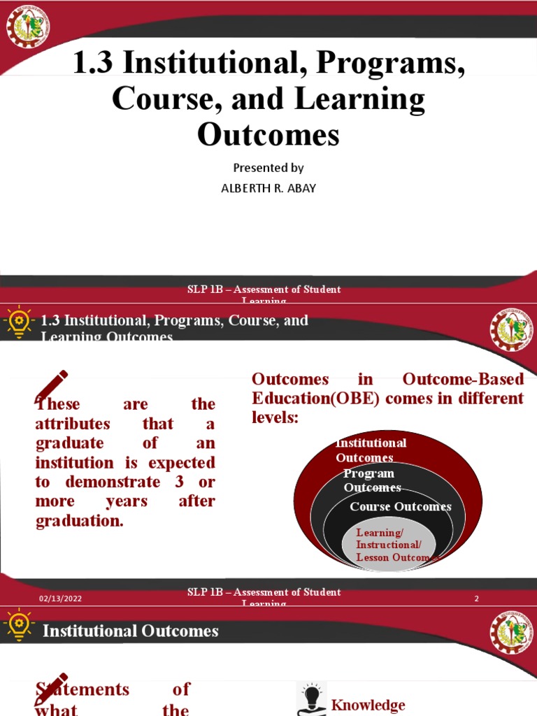Outcomes in Outcome-Based Education | PDF | Learning | Educational ...