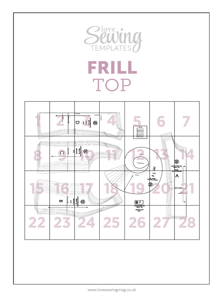 Frill: Templates | PDF | Seam (Sewing) | Sewing