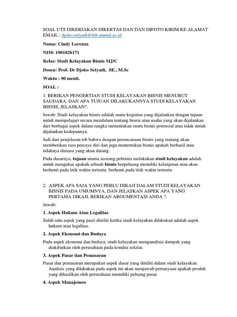 Uts SKB Cindy Lorenza 1901026171 | PDF