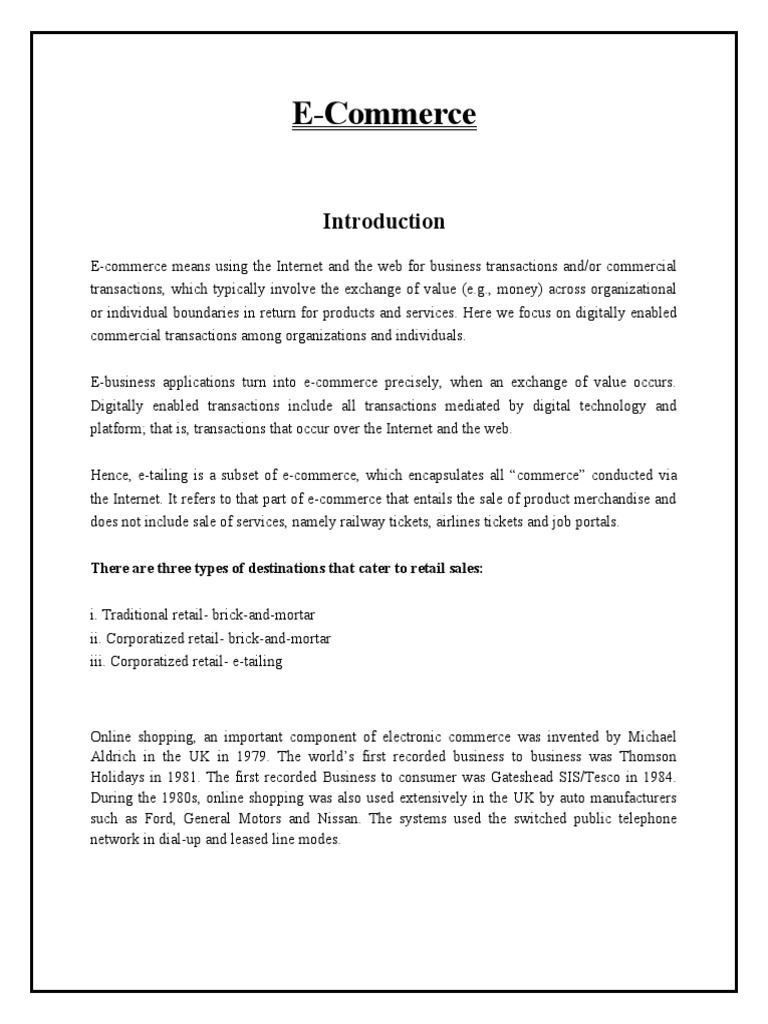 An In-Depth Look at E-Commerce: Definitions, Types, Applications and ...