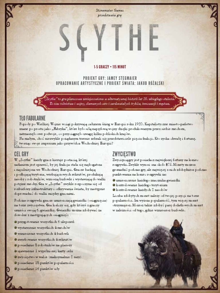 Scythe Rules | PDF