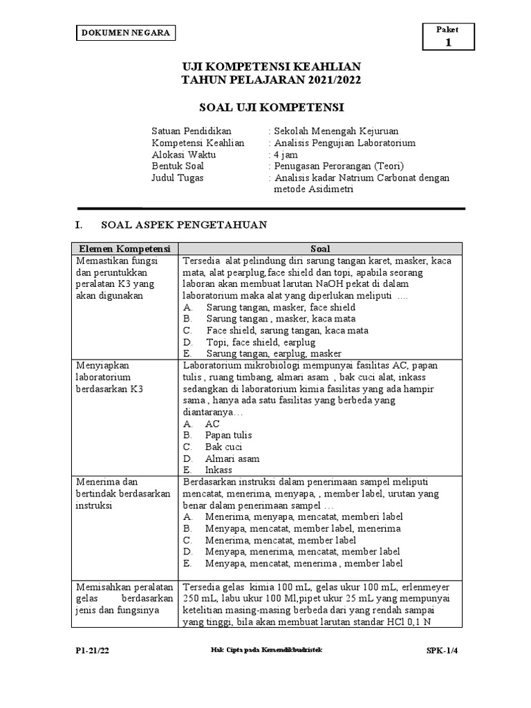 P1-Soal Teori | PDF | Sains & Matematika