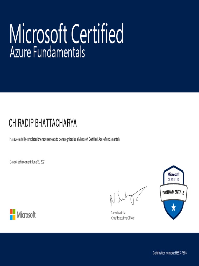 Microsoft Certificate AZ | PDF
