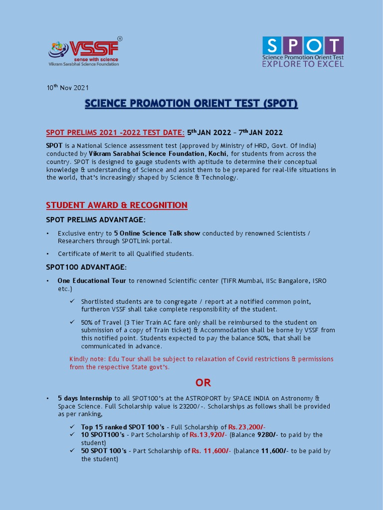 nb2 Spot Awards Test Procedures Guidelines 69296 | PDF | Multiple ...