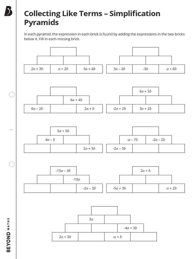 Simplifying Algebraic Pyramids | PDF