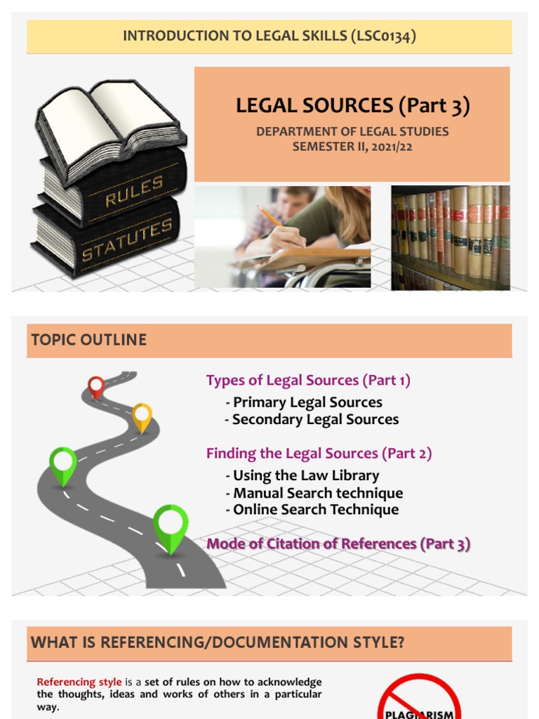 Part 3 - Legal Sources | PDF | Citation | Apa Style