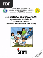 Q4 Physical Education 9 - Module 1 | PDF | Recreation | Outdoor Recreation