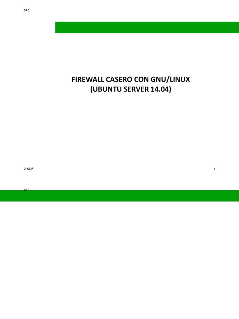 Firewall Casero | PDF | Protocolos de comunicaciones | Estándares de ...