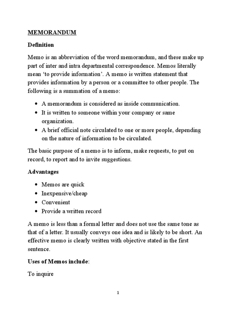 Memos and Notices | PDF | Memorandum | Cognition