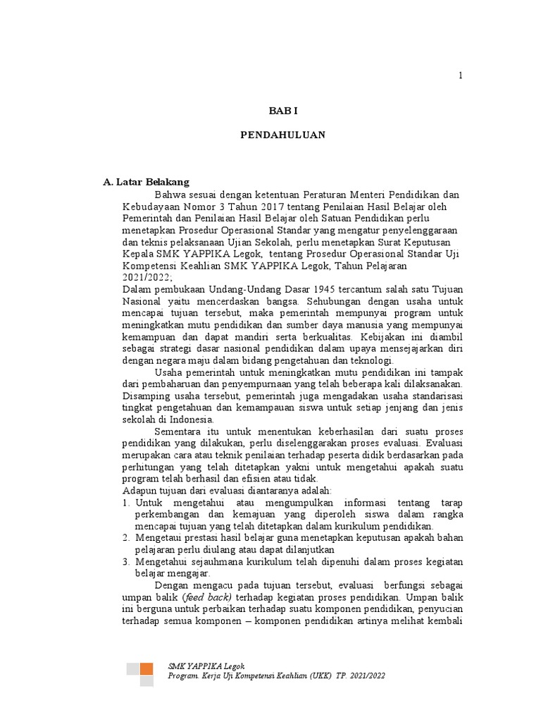 Program Kerja UKK | PDF