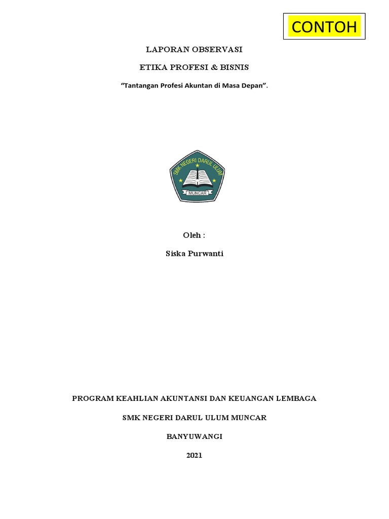 Contoh Laporan Observasi | PDF