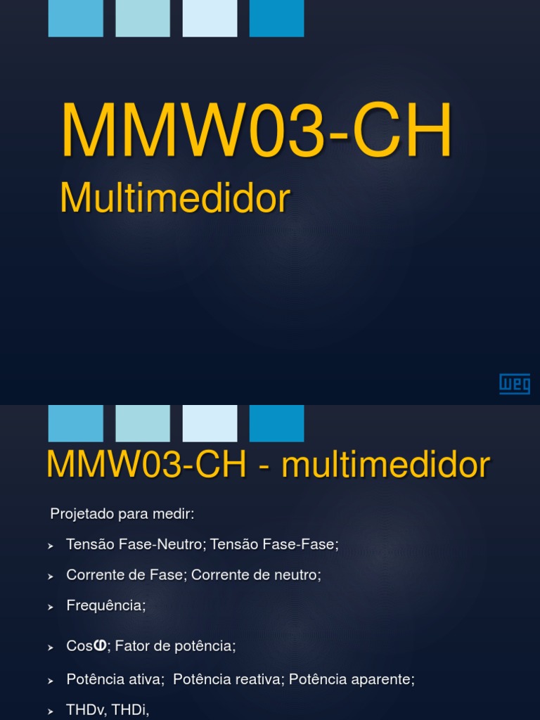WEG Guia de Configuracao MMW03 CH PT | PDF | Energia elétrica | Metrologia