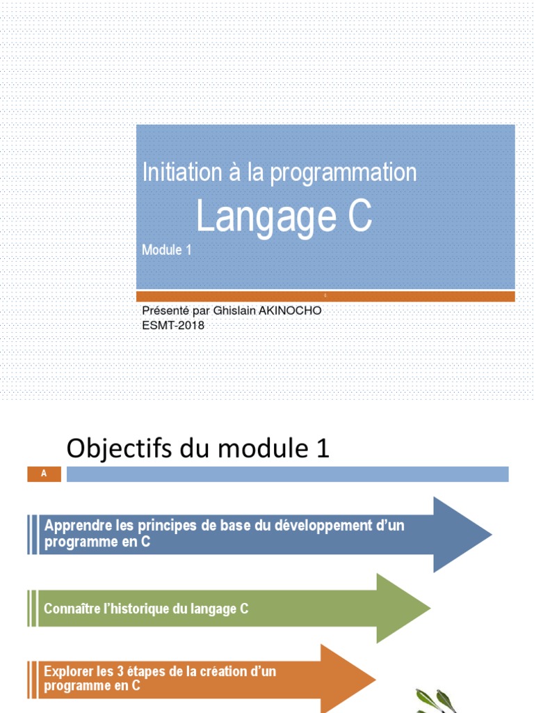 Langage C-Module-1-18 | PDF | C (Langage de programmation) | Structure de contrôle