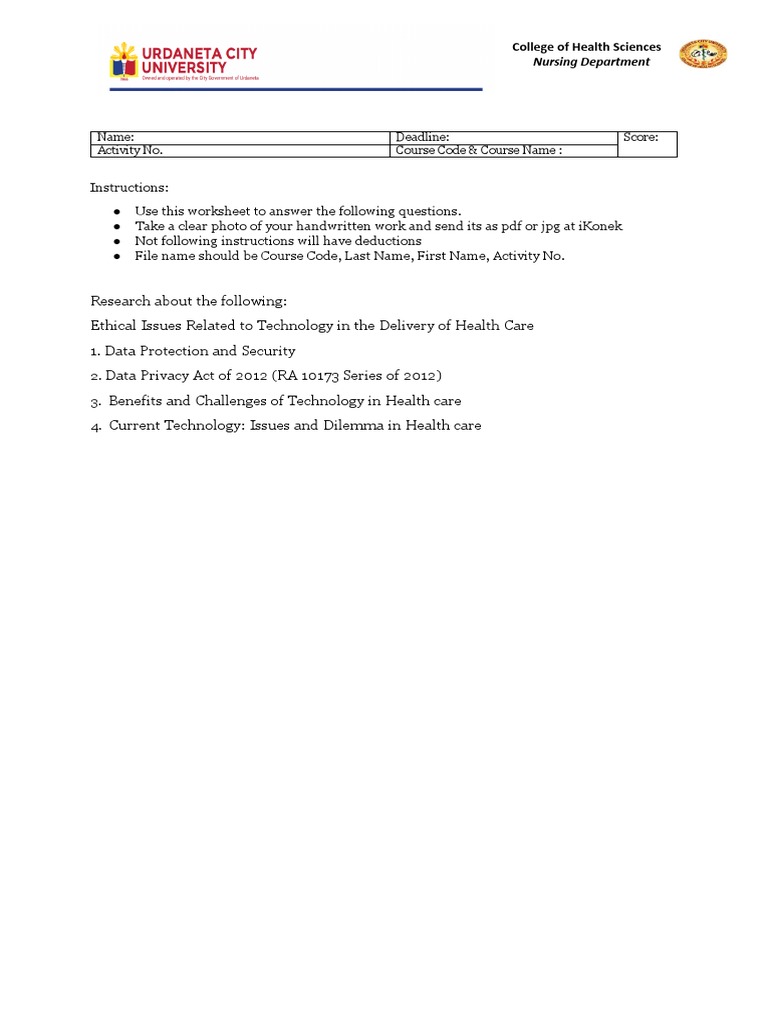 Ethical Issues in Healthcare Technology | PDF | Self-Improvement ...