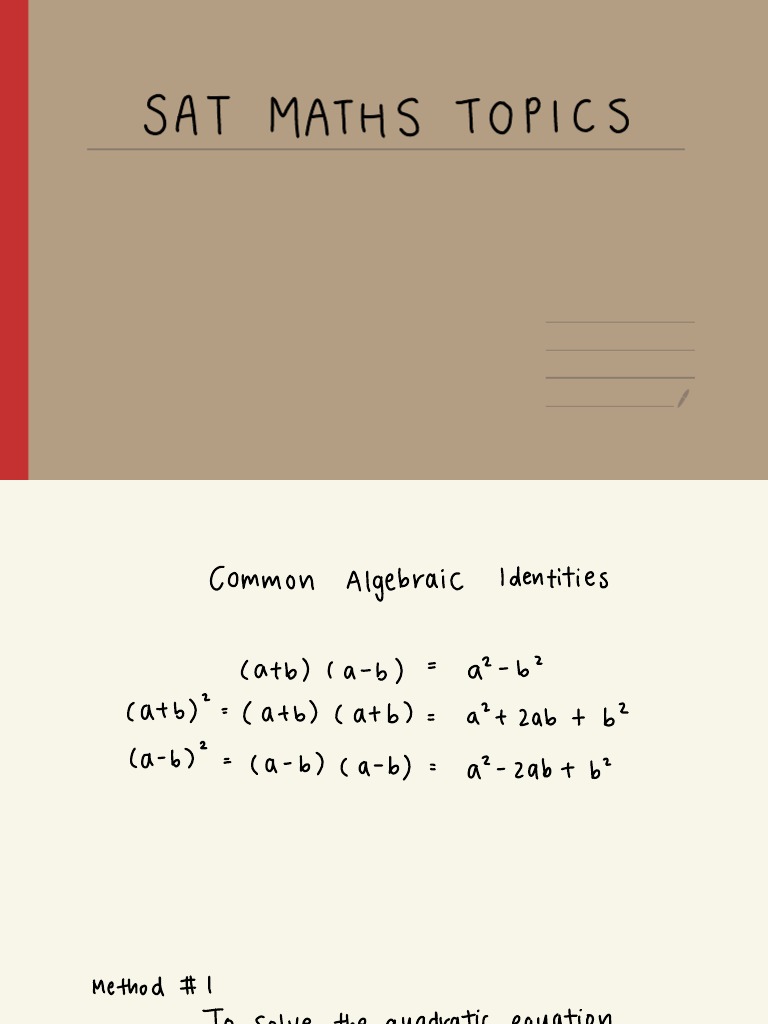 SAT Math Topics | PDF | Triangle | Trigonometric Functions