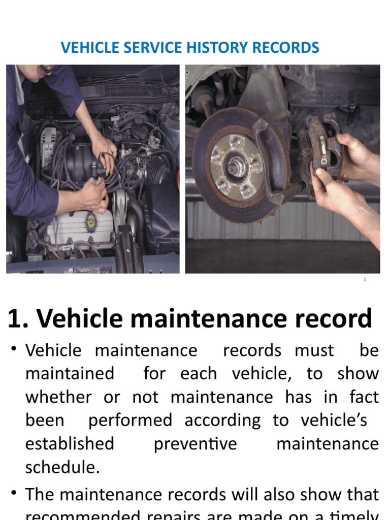 Vehicle Service History Records Guide | PDF | Tire | Brake