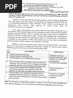 FSSAI Schedule IV Updation | PDF