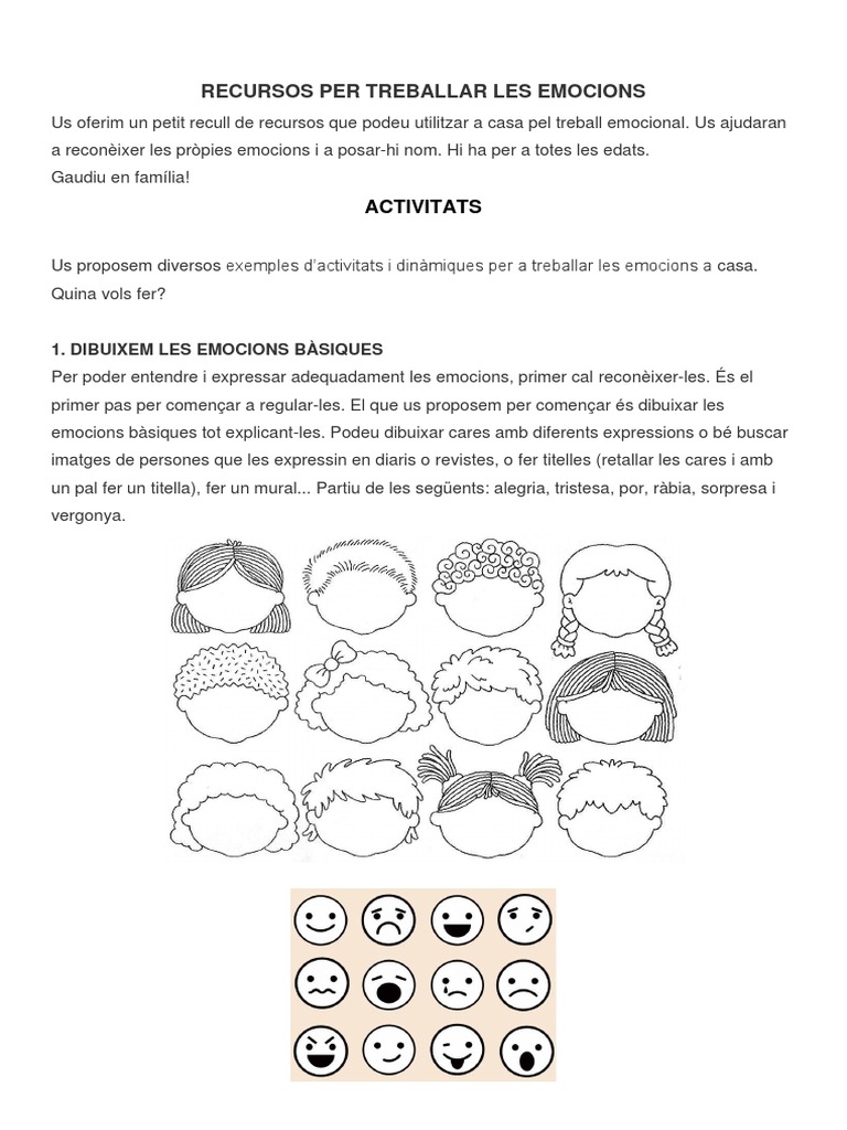 Recursos Per Treballar Les Emocions | PDF