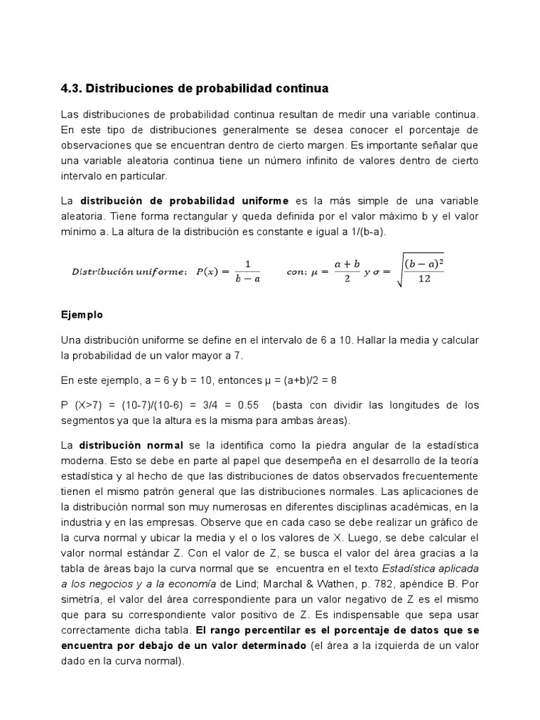 4.3. Distribuciones de Probabilidad Continua: Ejemplo | Descargar ...