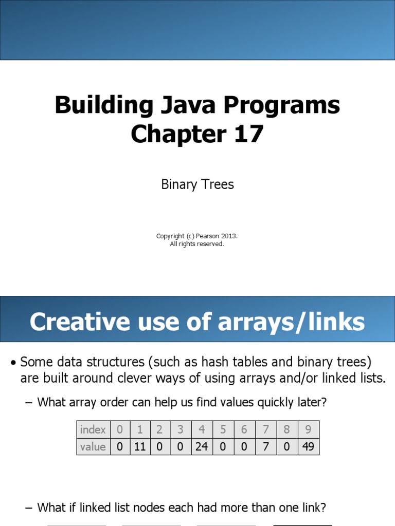 Building Java Programs: Binary Trees | PDF | Parameter (Computer ... Building Java Programs: Binary Trees | PDF | Parameter (Computer ...
