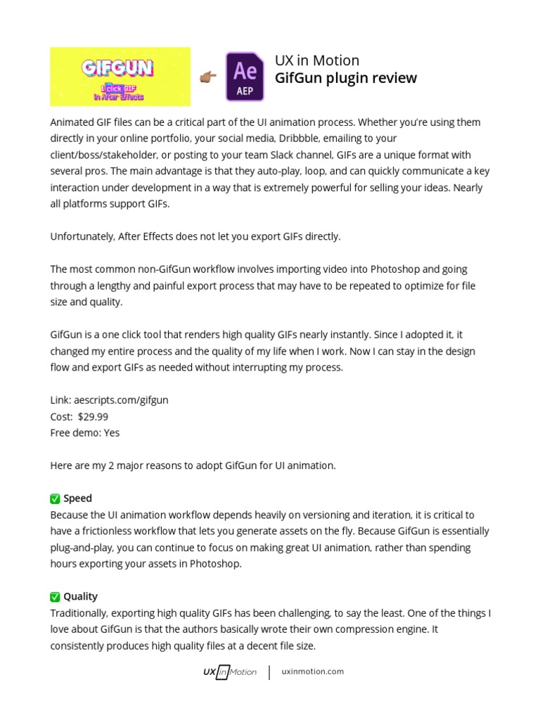 Gifgun Plugin Review: Ux in Motion | PDF