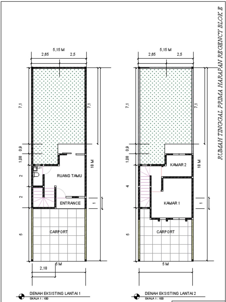 Denah Eksisting Prima Harapan | PDF