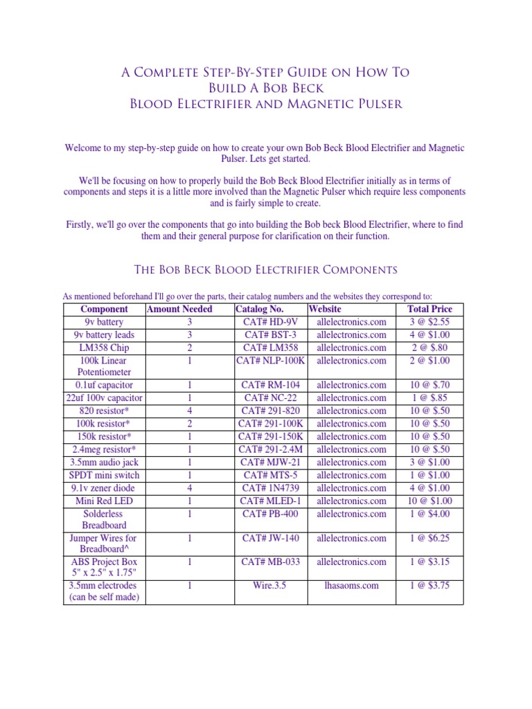 Homemade Bob Beck Machine | PDF