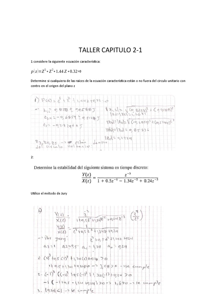 Taller Capitulo 2-1 | PDF | Análisis matemático | Calculo diferencial