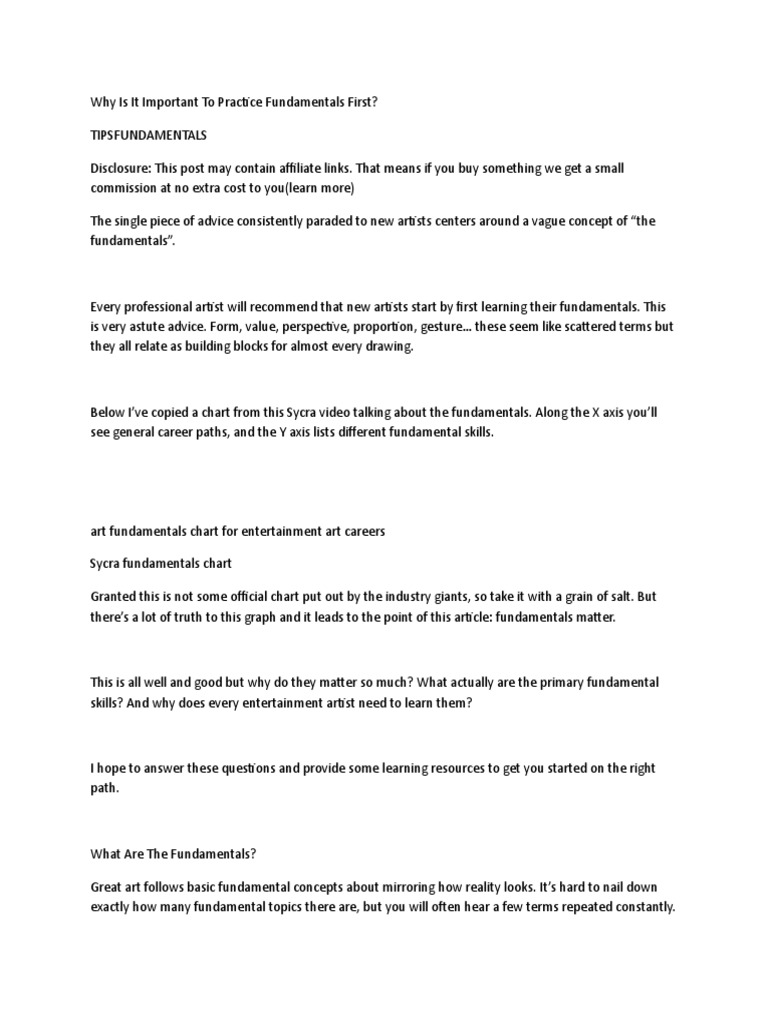 Why Is It Important To Practice Fundamentals First | PDF | Paintings ...