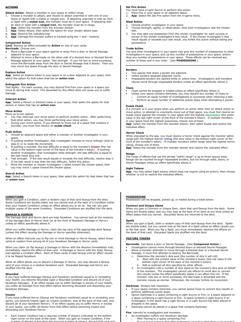 Mansions of Madness Second Edition - Investigator Guide | PDF | Dice ...