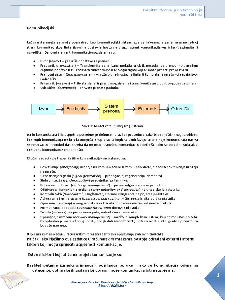 Osnove Komunikacije | PDF