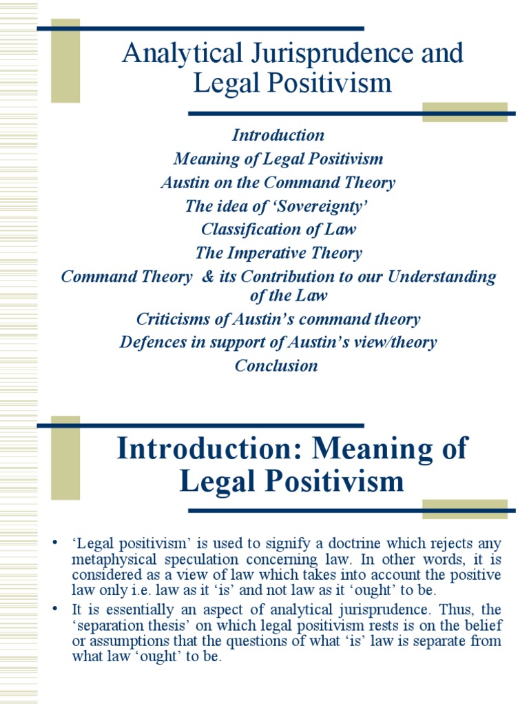 Topic 3 (pt1) Legal Positivism | PDF | Jurisprudence | Positivism