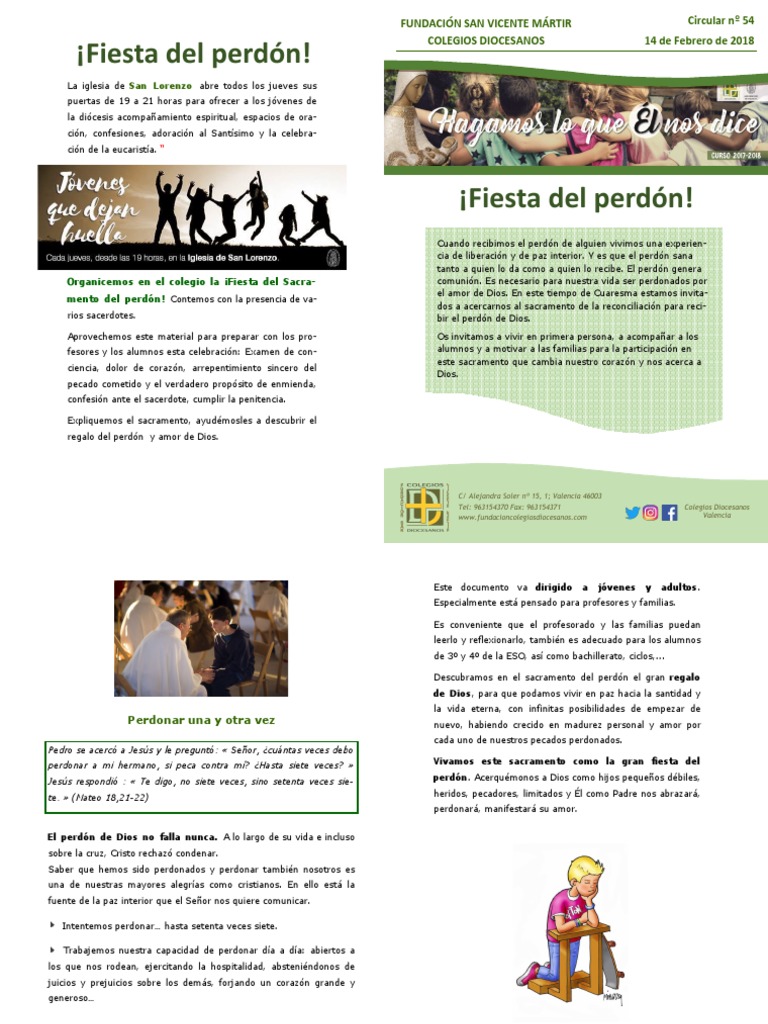 Fiesta del Perdón en la Diócesis | PDF | Perdón | eucaristía