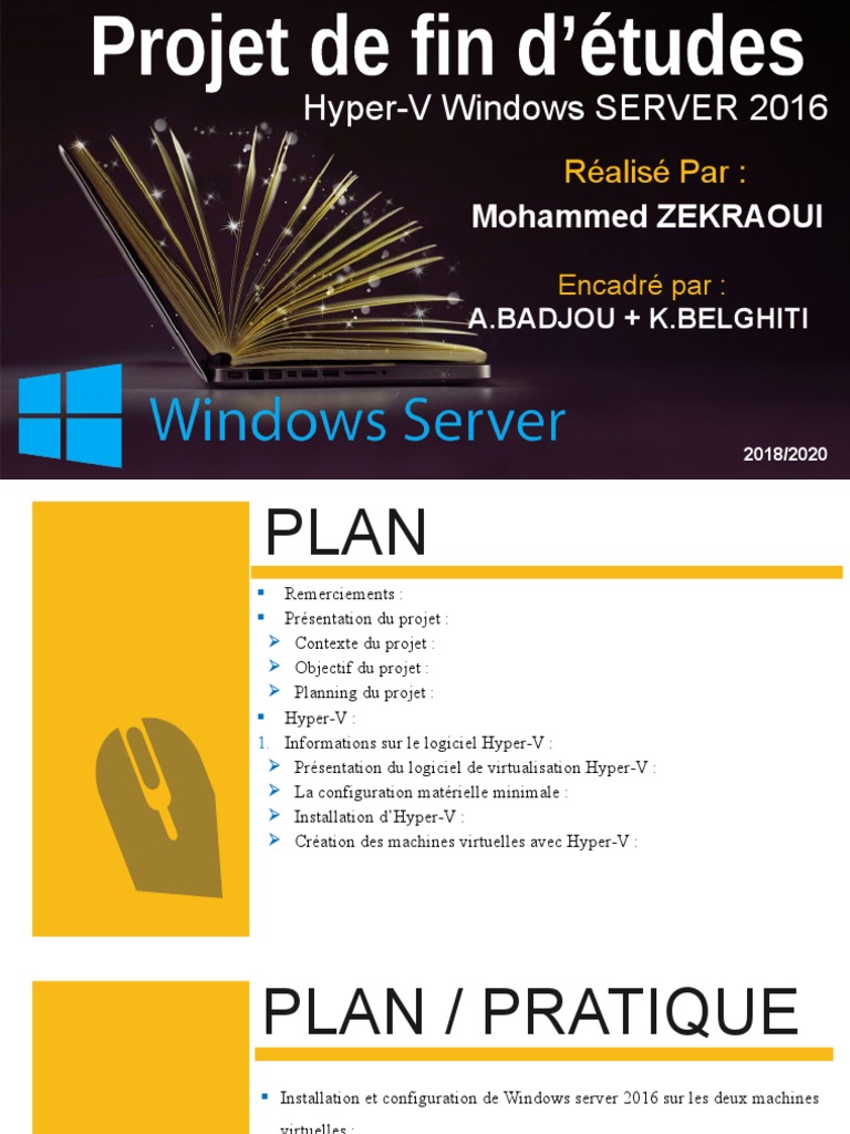 Projet de Fin formation-ZEKRAOUI-Mohammed | PDF | Hyper-V | Machine ...