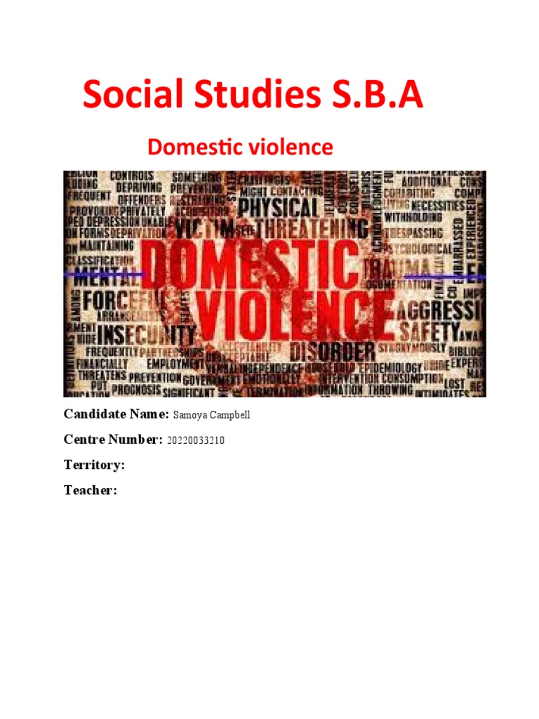Domestic Violence in Fairy Hill Community | PDF | Domestic Violence ...