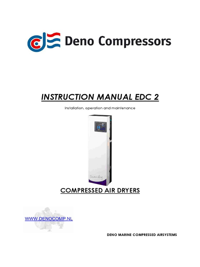 Instruction Manual Edc 2: Compressed Air Dryers | PDF | Valve | Clothes ...
