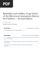 Movement Assessment Battery For Children: 2nd Edition (MABC-2) | PDF ...