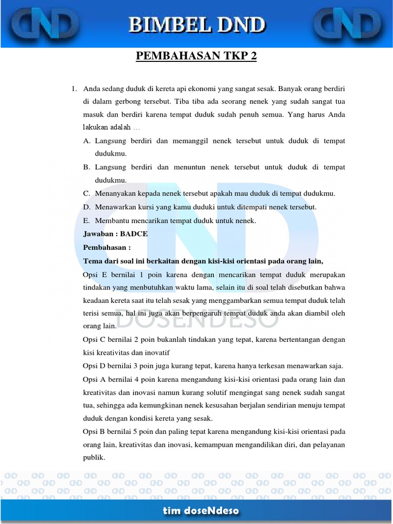 TKP 2 Pembahasan | PDF