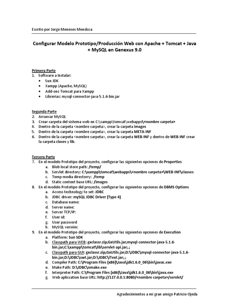 Configurar Modelo Prototipo en Java Con Genexus 9 | PDF | Java ...