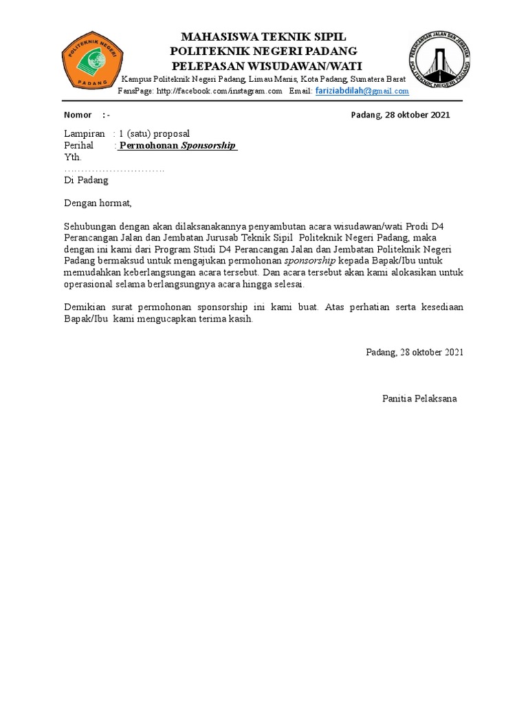 Proposal Kegiatan Wisuda 2021 | PDF